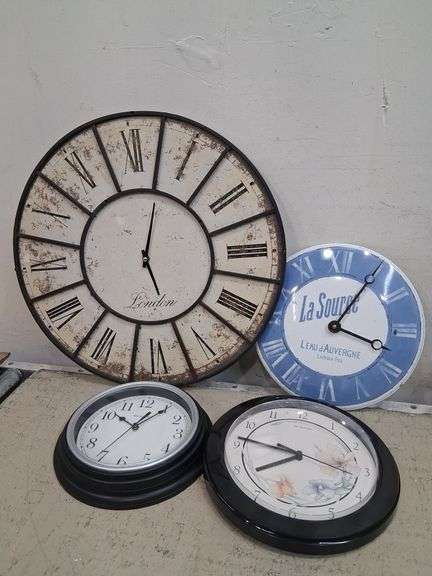 4 wall clocks. 7c - Lil Dusty Online Auctions - All Estate Services, LLC