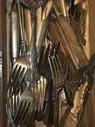 Box of old very old silverware - Lil Dusty Online Auctions - All Estate ...