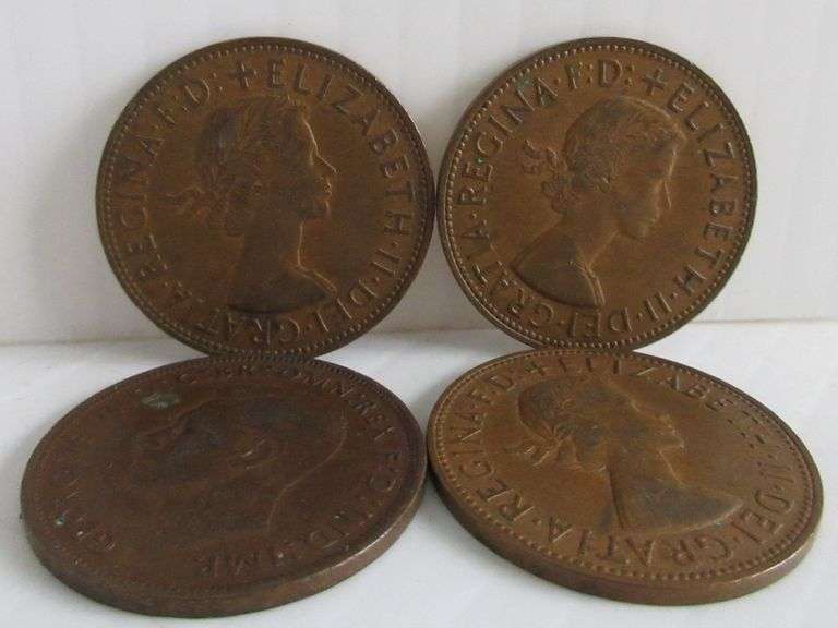(4) Large Cent Canadian Coins: 1938, 1963, 1964, and 1965 - Albrecht ...