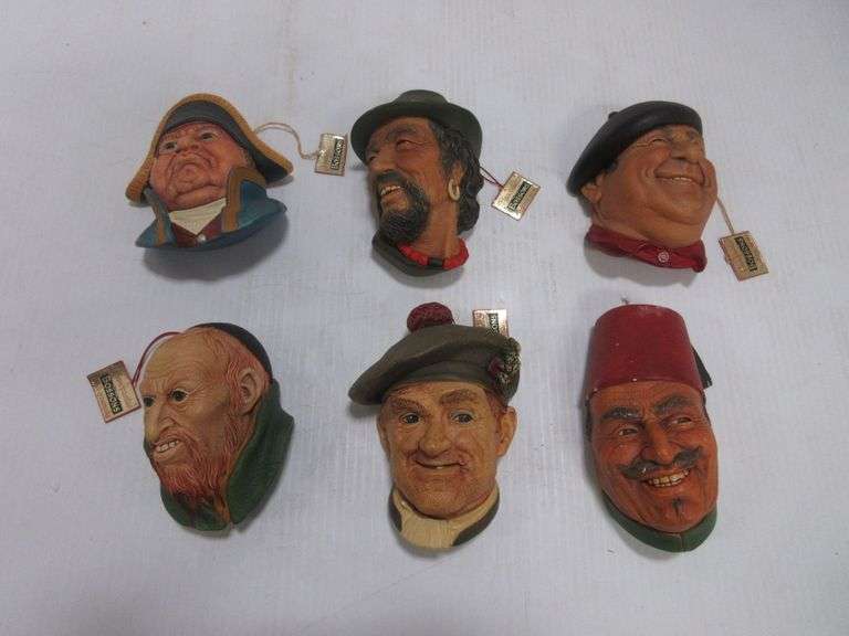 (6) Old Bossons Heads, Made in England - Albrecht Auction Service