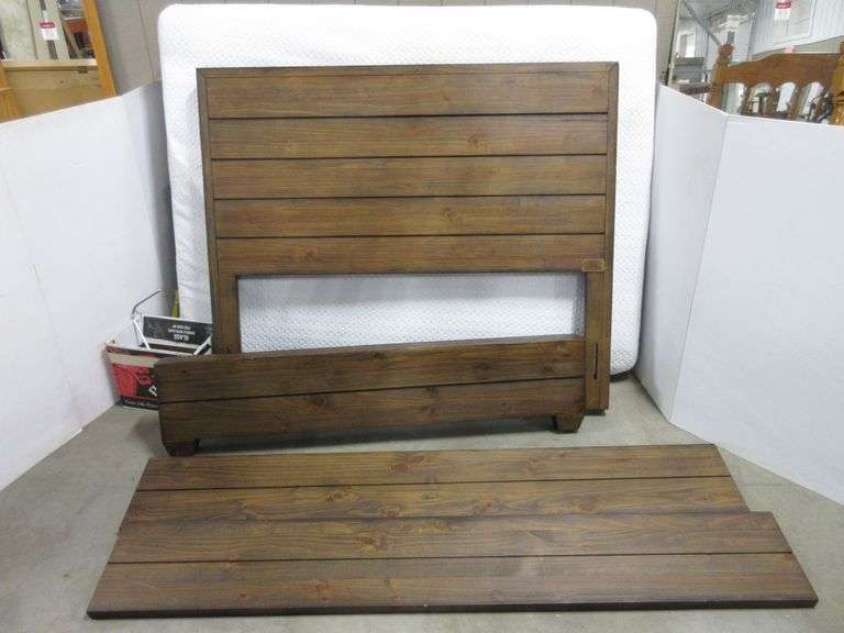 Queen Bed by Magnolia Home Bed: Frame with Mattress and Pad, Bed Goes ...