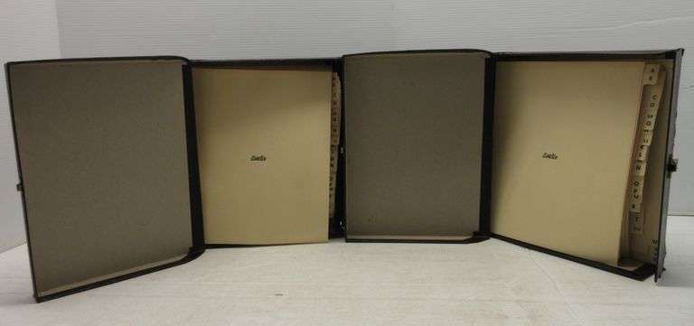 Older File/Letter Boxes, Heavy Cardboard Construction with Brass Lock ...