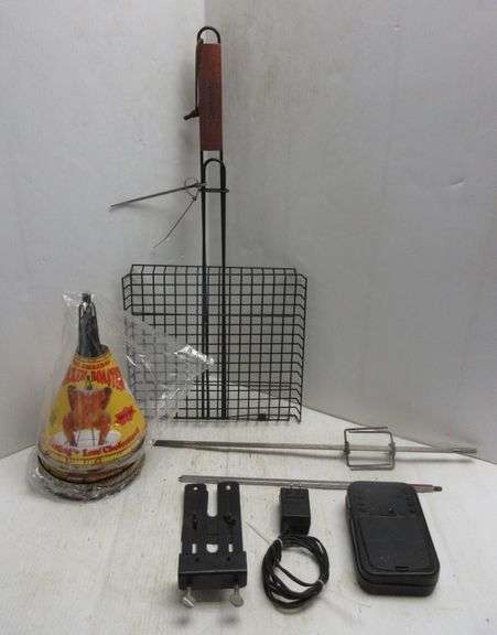 (4) Chicken Roasters, Electric Rotisserie, and a Chefmate Grill Cooking ...