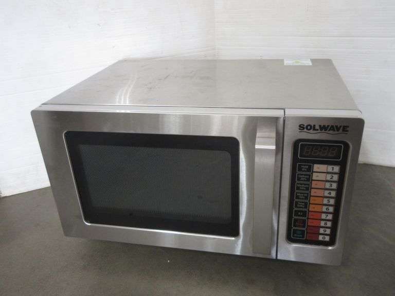 Solwave Stainless Steel Commercial Microwave with Push Button Controls ...