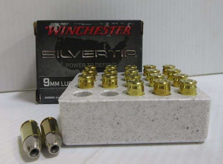 (20) Rounds of Winchester Silvertip 9mm Luger 147-Grain, Defence JHP ...