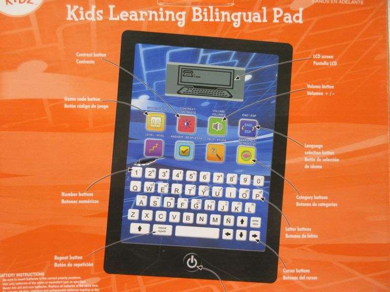 Just Kidz, Kids Learning Bilingual Pad, Ages 3+ - Albrecht Auction Service