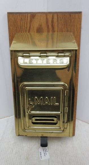 Antique Brass Corbin Mailbox - Albrecht Auction Service