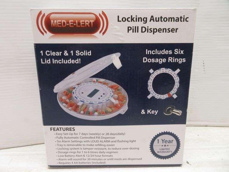 Med-E-Lert Locking Automatic Pill Dispenser with Key - Albrecht Auction ...