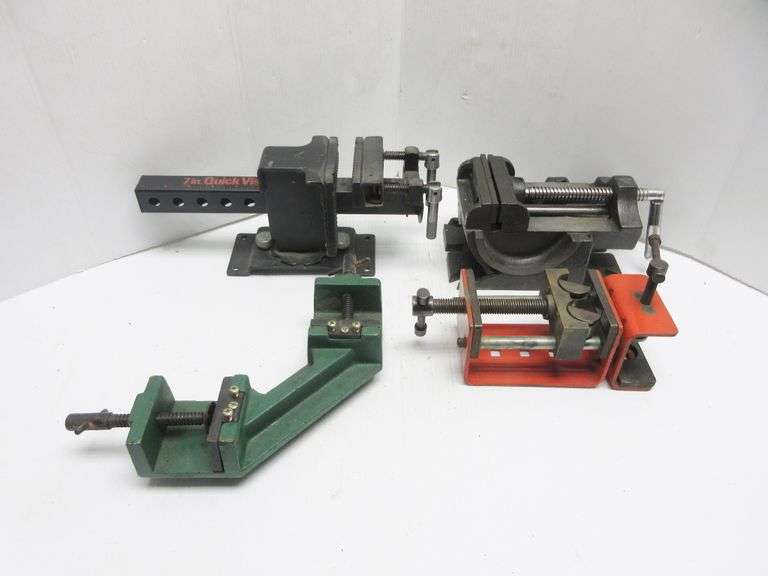 (4) Vises: 7" Workmate Quick Vise, Servo-Action Vise No. 16600, 4 ...