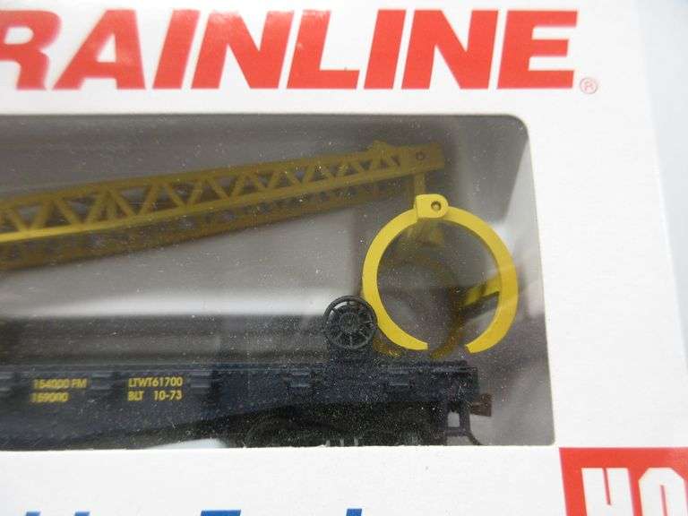 (3) HO Train Cars: 1- Chessie/BGO Log Crane Car, 1- Chessie/BGO Log ...