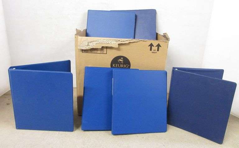 (13) Binders, Different Sizes, All Blue in Color - Albrecht Auction Service