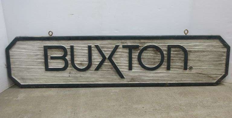 Buxton Wooden Sign - Albrecht Auction Service