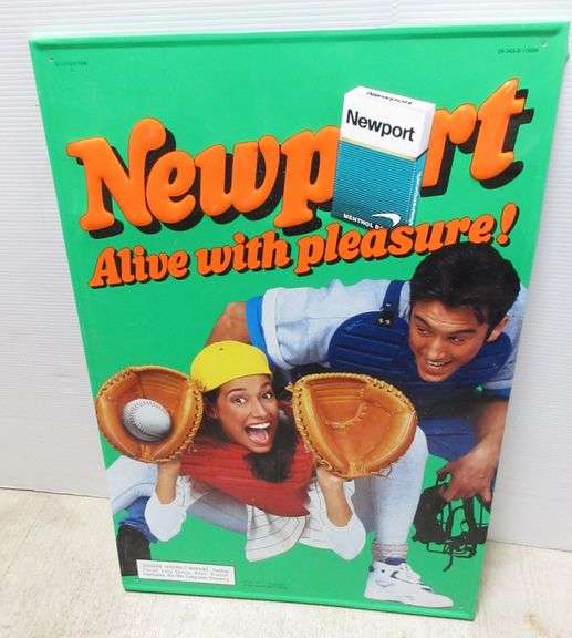 Newport Cigarette Sign - Albrecht Auction Service