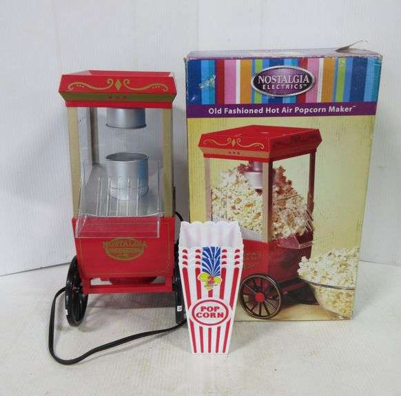 Old Fashioned Movie Popcorn Maker with (4) Popcorn Cups - Albrecht ...
