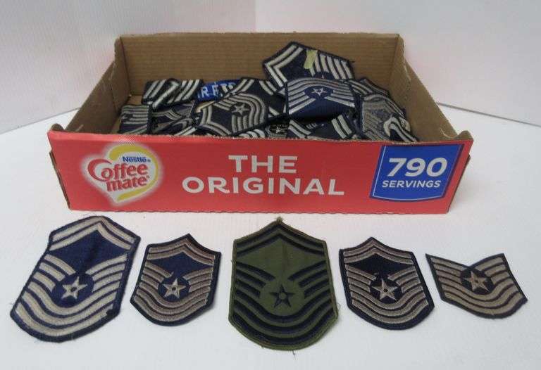 (81) Old Air Force Patches, Includes Over 60- Rank Patches, Blue and ...