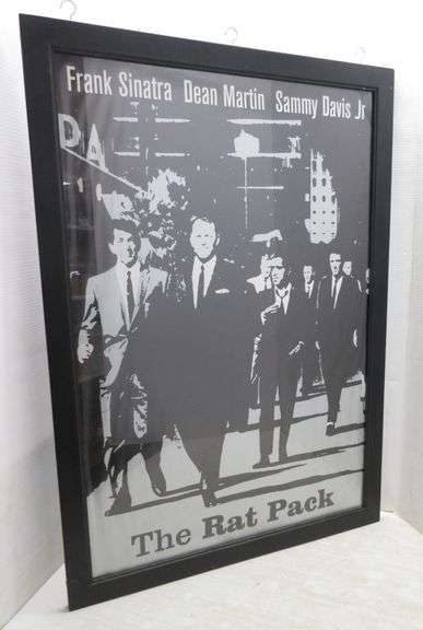 The Rat Pack Wood Framed Poster, Frank Sinatra, Dean Martin, and Sammy ...
