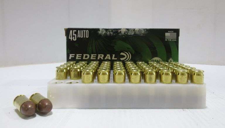 (50) Rounds of Federal 45 Auto 137-Grain, Indoor Range Training ...