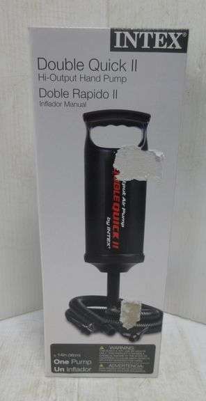 Intex Double Quick II Hi Output Hand Pump, Great for Air Beds and Large ...