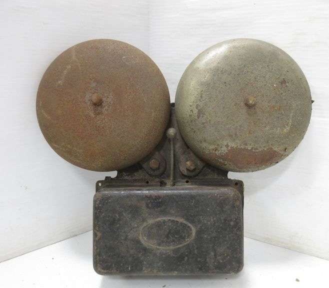 Antique Faraday Double Gong School Bell - Albrecht Auction Service