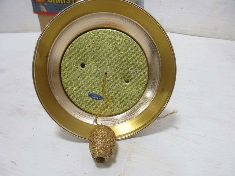 Older Musical Christmas Bell with Original Box, Approx. 1960s, Gold ...