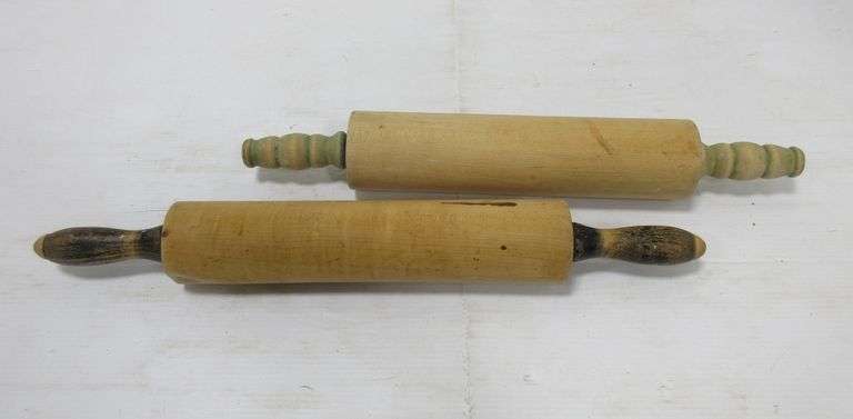(2) Antique Rolling Pins - Albrecht Auction Service
