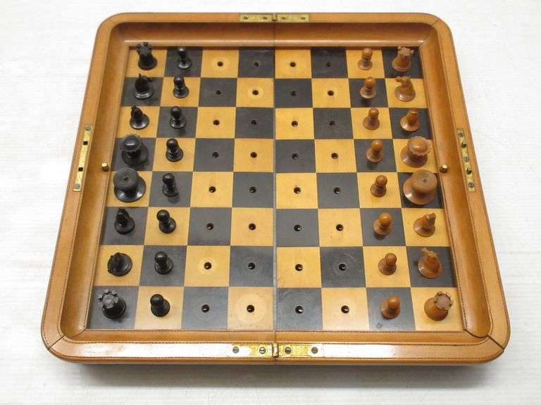 Wood, Metal, and Plastic Travel Chess Set, Locking Mechanism Locks ...