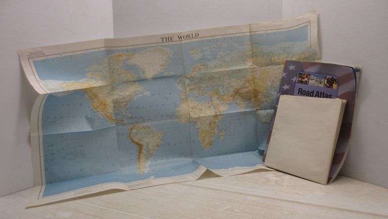 Special Edition World Map, Approx. 3 1/2'W x 2'H, Used Slight Tear on ...