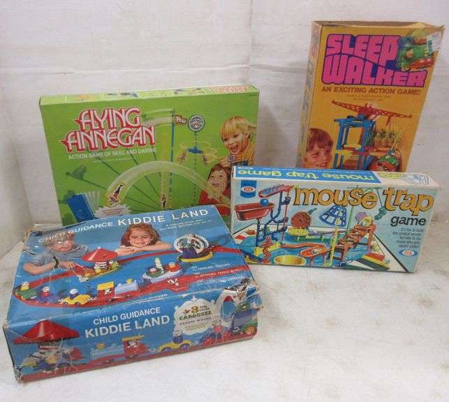 (4) Older Kids Games, Include: Mouse Trap by Ideal, 1974; Kiddie Land ...
