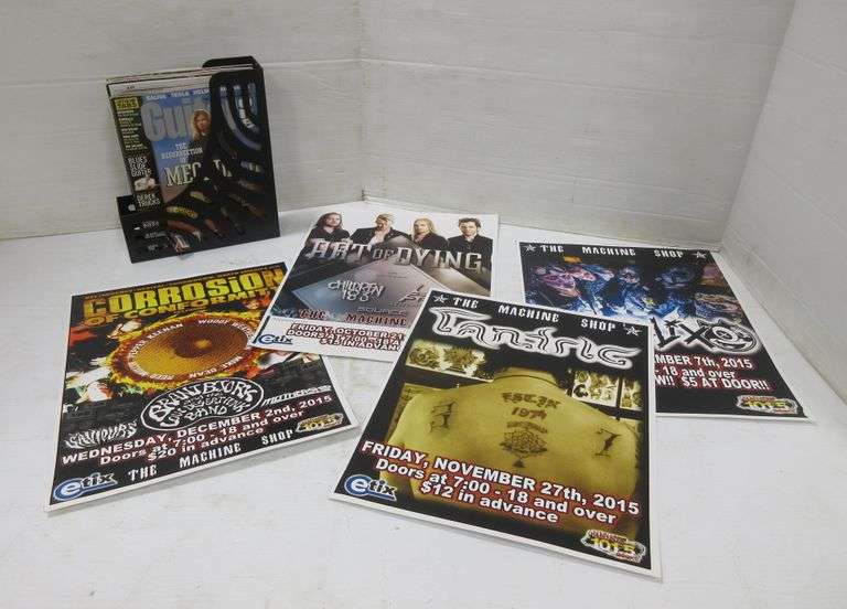 (4) Machine Shop Posters, Include: Art of Dying, Tantric, Corrosion of ...