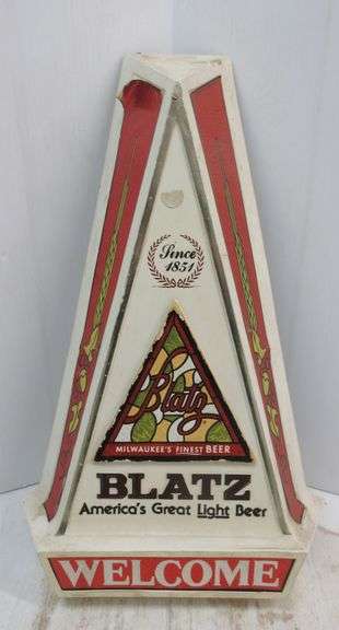 Blatz Beer Sign - Albrecht Auction Service
