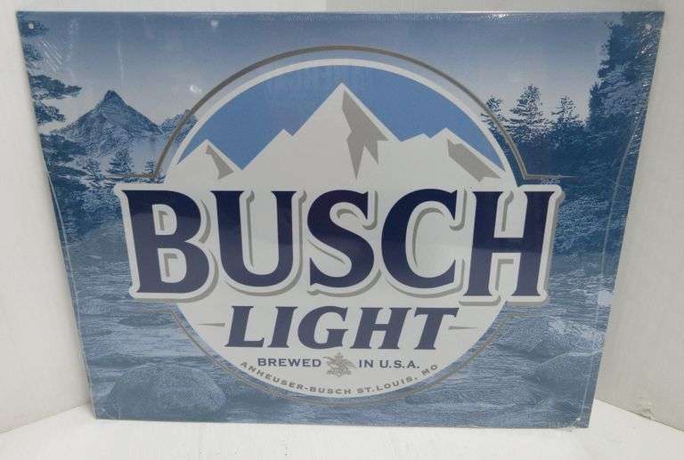 Busch Light Tin Sign, USA Made - Albrecht Auction Service