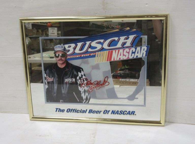 Dale Earnhardt Busch Beer Mirror - Albrecht Auction Service