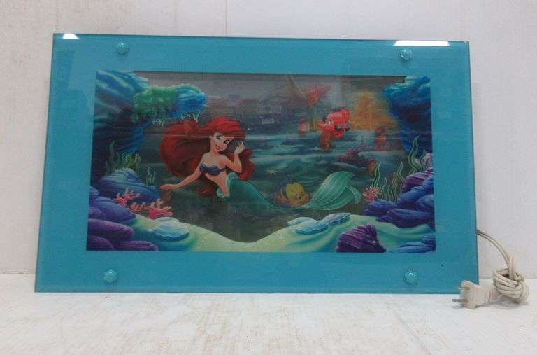 Ariel Mermaid Lighted Scrolling Underwater Scene Wall Mount - Albrecht ...