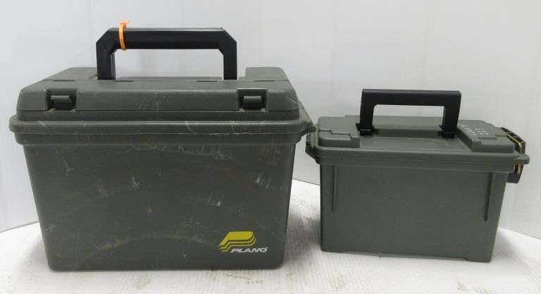 (2) Plano Ammo Containers: 1- with Compartment and Removable Container ...