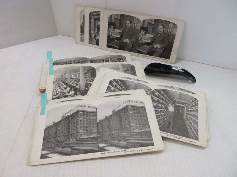 Stereoptic History of Sears Roebuck Co. Cards Numbered 1-49 with Photo ...