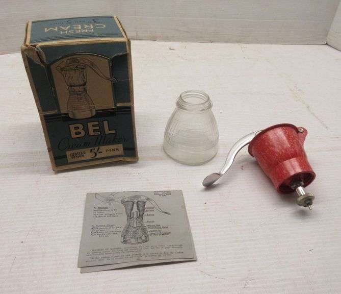 Older Bel Cream Maker in Original Box, Jubilee Design, Pink in Color ...
