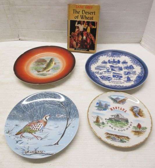 (4) Plates: Zane Gray; The Desert of Wheat a Great Western Book ...
