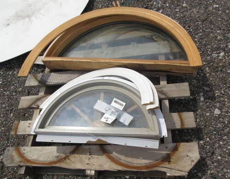 (2) Half Round Windows - Albrecht Auction Service