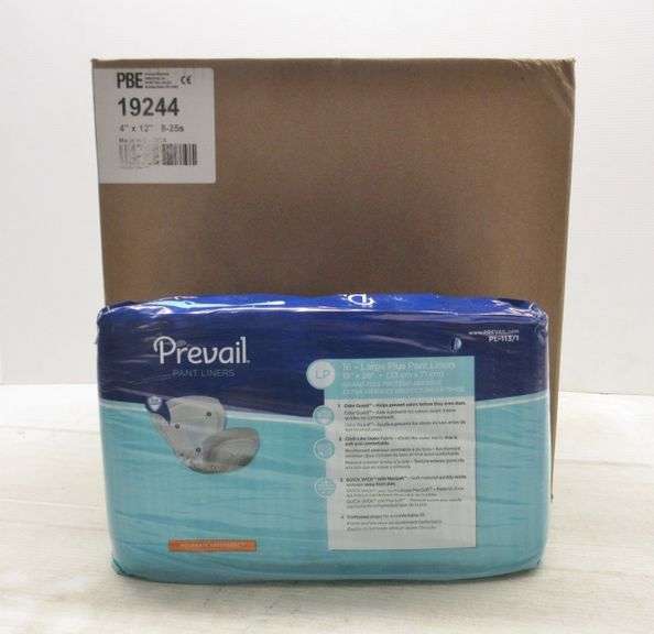 (4) Packs of Prevail Liners, 16 per Pack - Albrecht Auction Service