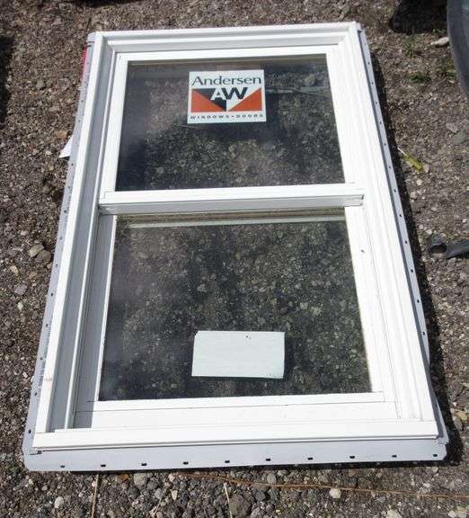 Andersen Double Hung Window, White Vinyl Exterior, Naked Wood Interior ...