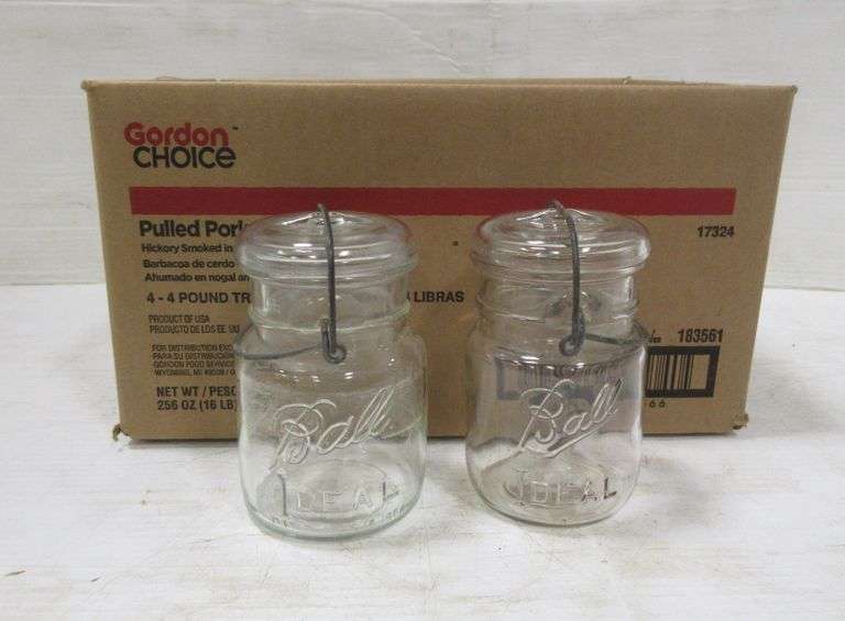 (7) Ball Ideal Wire Side Jars: 1- Quart, 3- Pints, and 3- Half-Pints ...