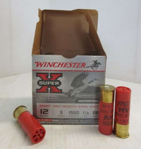 (25) Rounds of 12-Gauge 3" BB Steel Shot Shells - Albrecht Auction Service