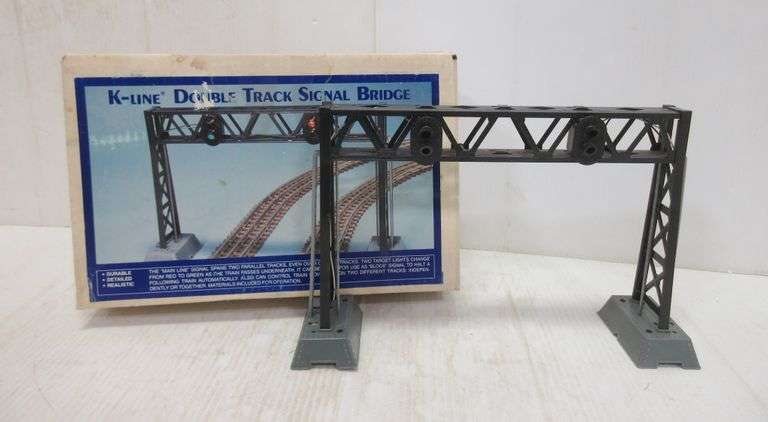 K-Line Double Track Signal Bridge, K-120, O-Scale - Albrecht Auction ...