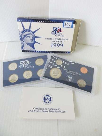 1999 Proof Set, S-Mint Mark - Albrecht Auction Service