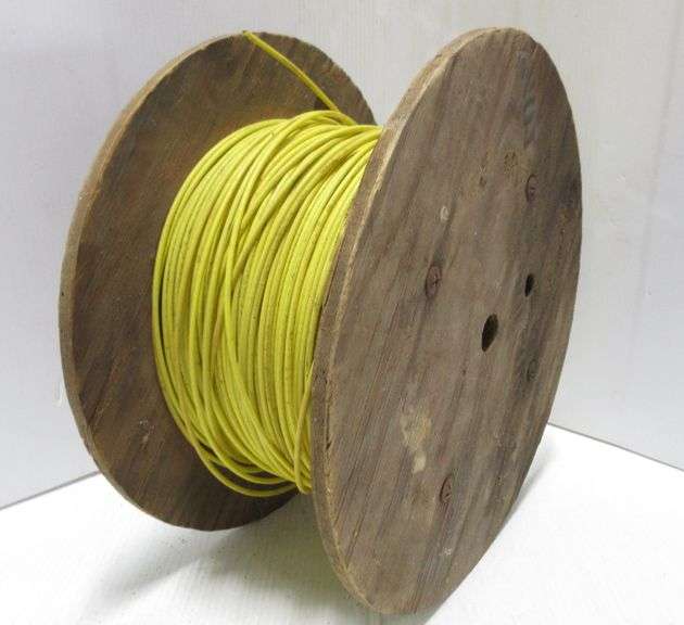 Spool of Yellow Coated Wire - Albrecht Auction Service