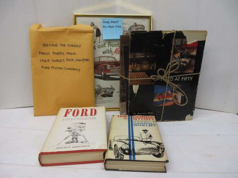 Ford Motor Company Items, Including: "Ford: A Biography Book", "The Cobra Story Book", "Ford at ...