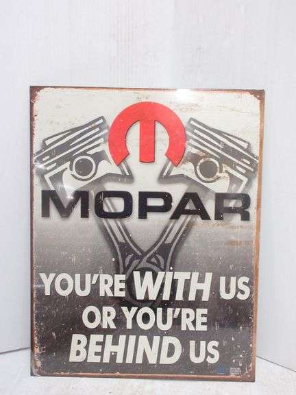 Modern Mopar Tin Sign, "You're with Us or You're Behind Us", Official ...