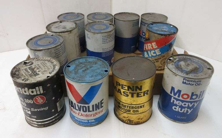 (12) Old One-Quart Oil Cans - Albrecht Auction Service