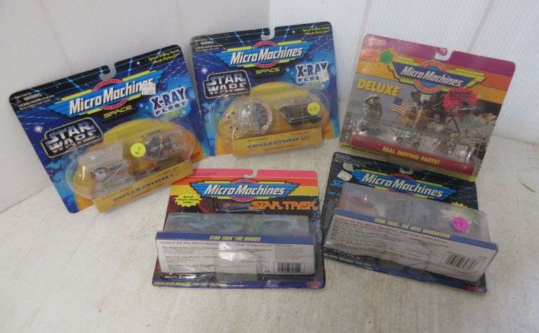(5) Micro Machines, Including: 2- Stars Wars, 2- Star Trek, and Space ...
