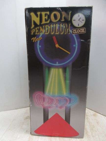 Neon Pendulum Clock - Albrecht Auction Service